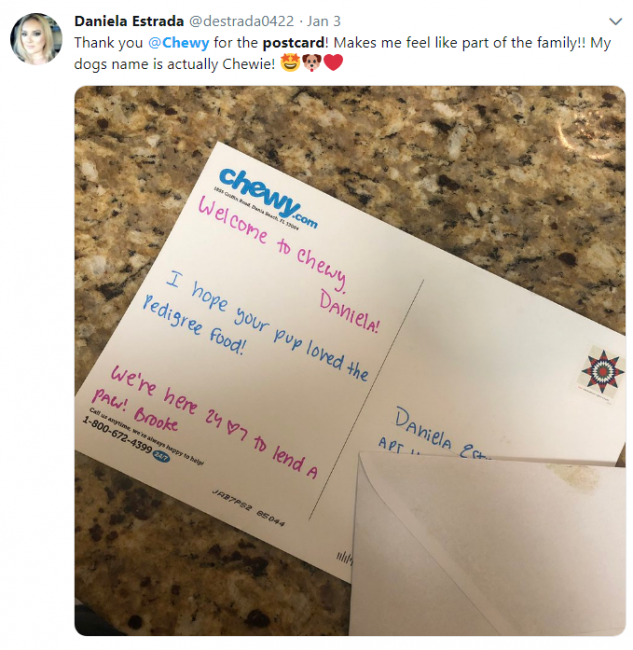 Chewy Postcard Twitter | Caspian Services, Inc.